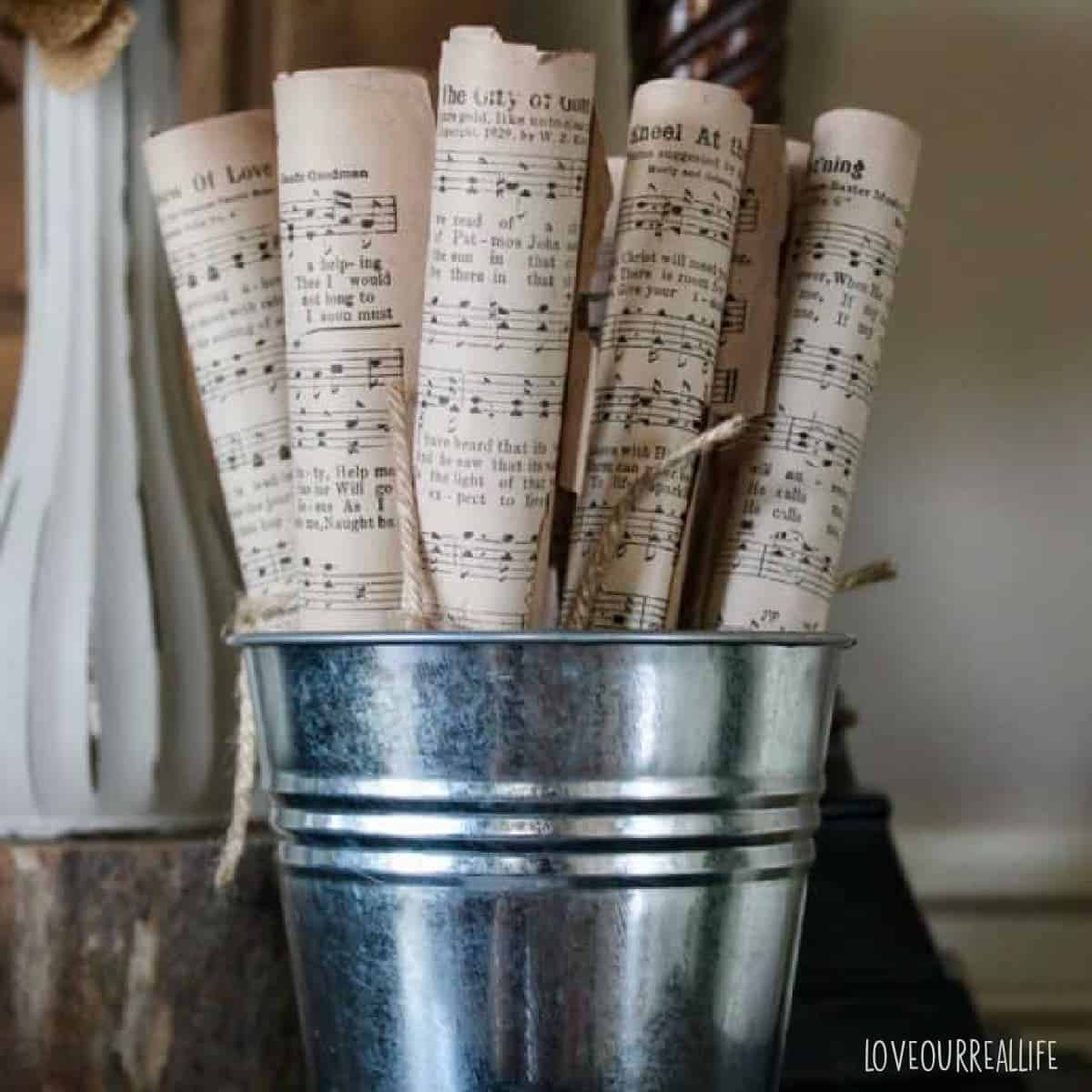Decorating with Vintage Music Sheets ⋆ Love Our Real Life