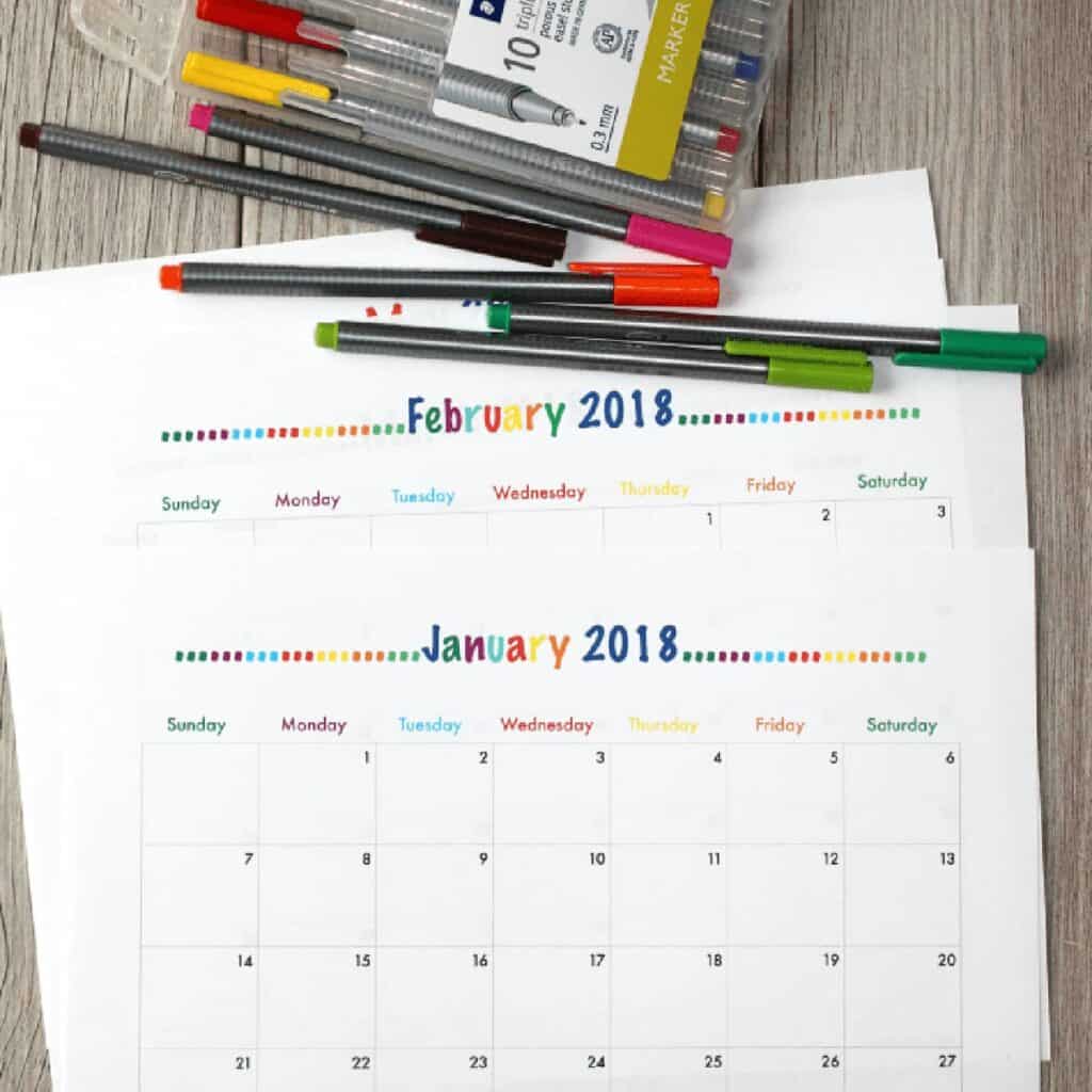 Two Week Calendar Template - Free Printable Weekly Planner ⋆ Love Our ...
