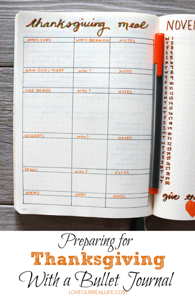 Thanksgiving Bullet Journal Collection ⋆ Love Our Real Life