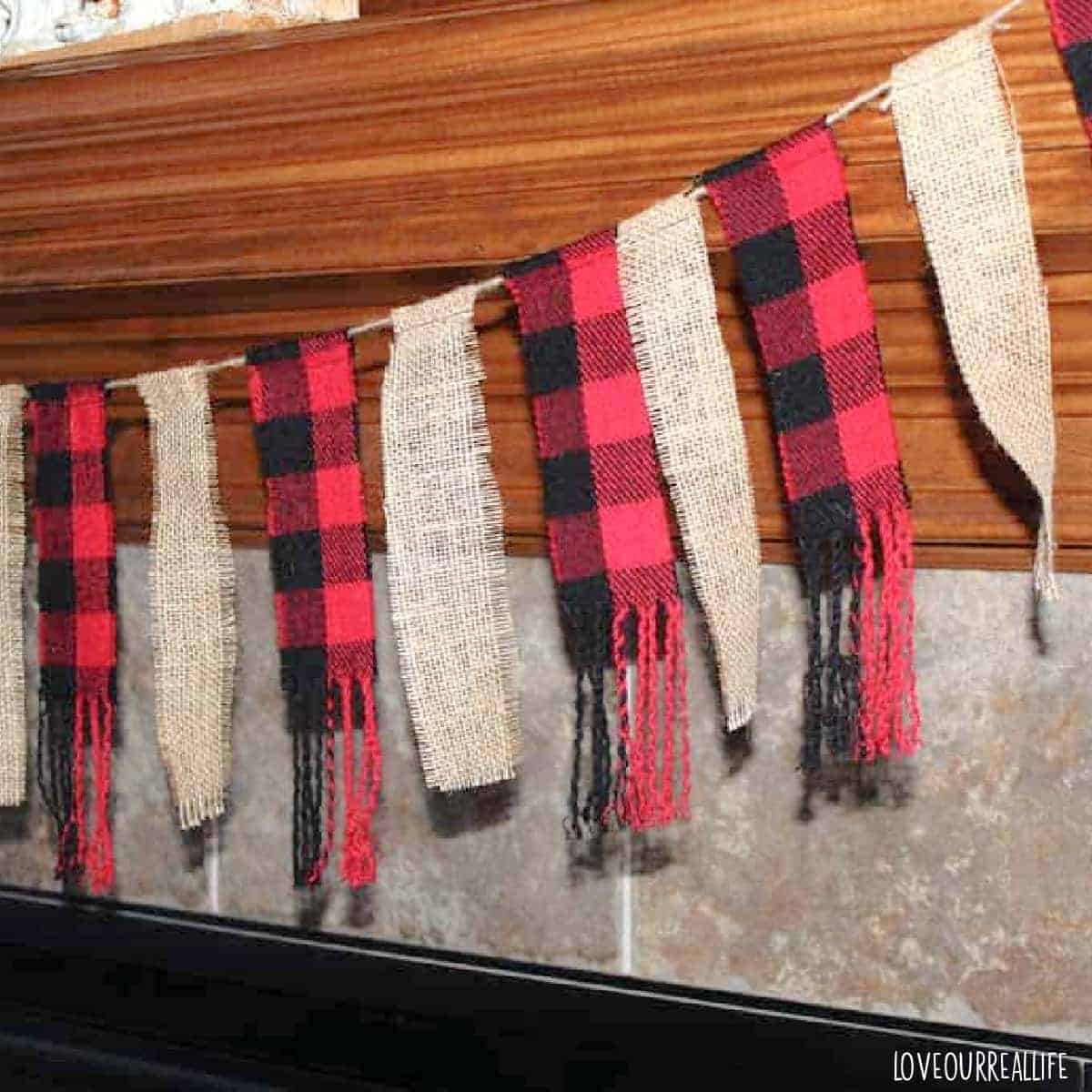 Banner with Burlap and Buffalo Check ⋆ Love Our Real Life