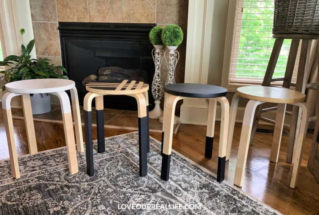 Paint Dipped Bar Stools: The Cheater Method ⋆ Love Our Real Life