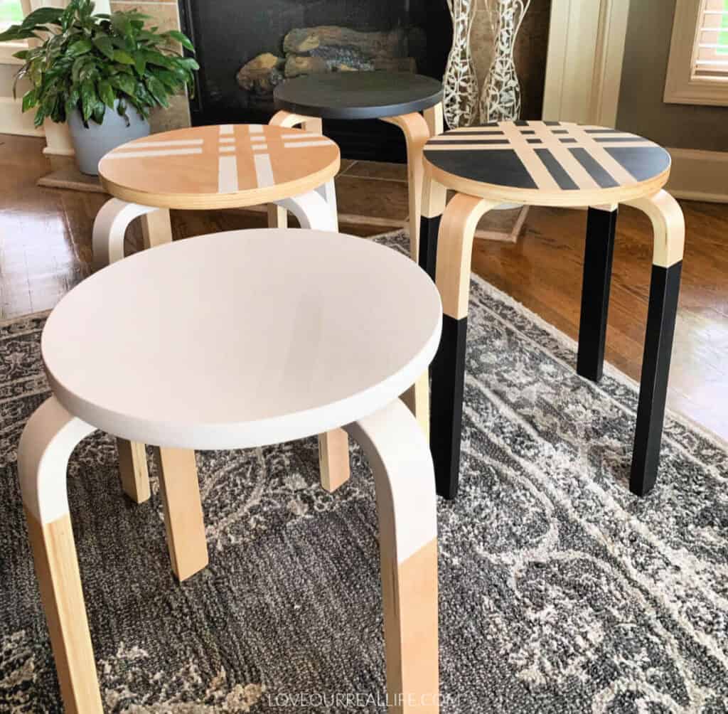 Paint Dipped Bar Stools: The Cheater Method ⋆ Love Our Real Life