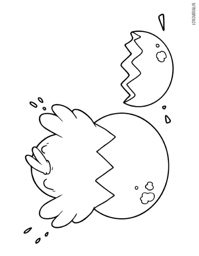 Chick Coloring Pages: Free Printable for Kids ⋆ Love Our Real Life