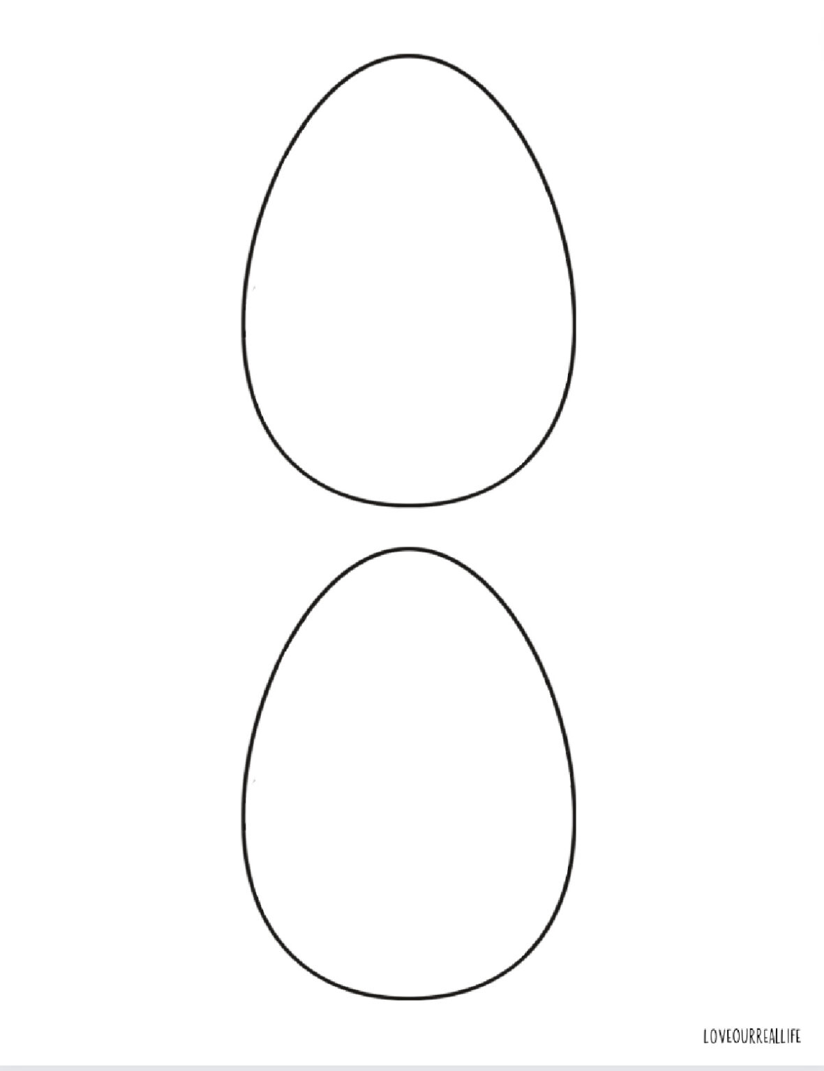 Easter Egg Coloring Pages and FREE Printable Egg Templates ⋆ Love Our ...