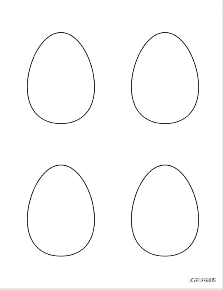 Easter Egg Coloring Pages and FREE Printable Egg Templates ⋆ Love Our ...