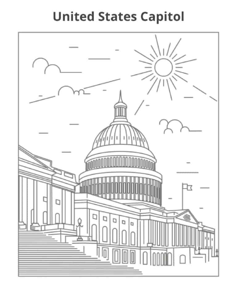 FREE American Flag & USA Coloring Pages - Printable PDFs ⋆ Love Our ...