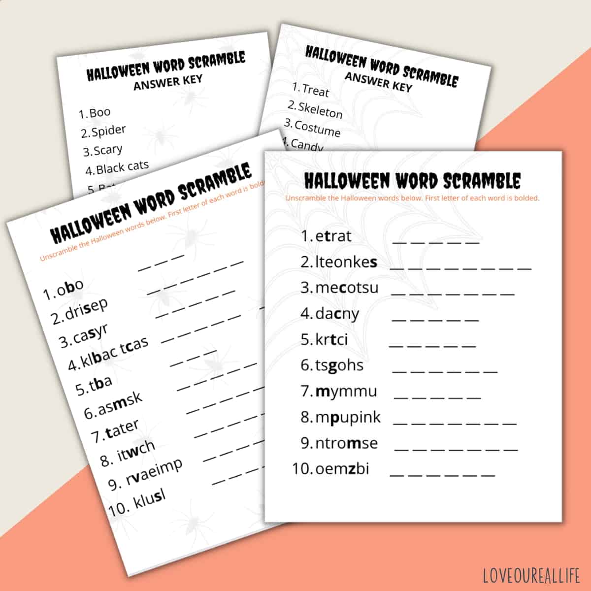 Halloween Word Scramble Free Printable Worksheet For Kids Love Our Halloween Word Scramble Free Printable Worksheet For Kids Love Our