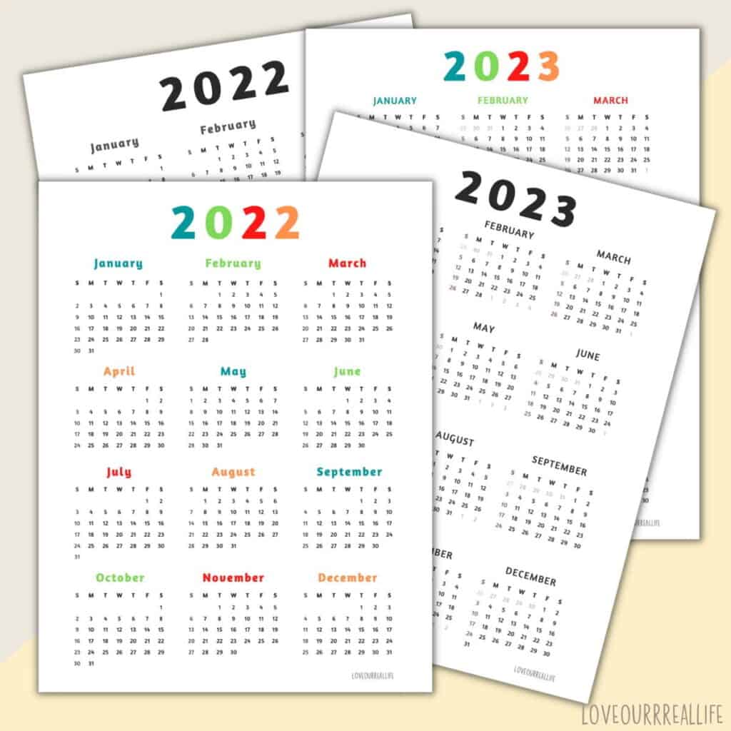 Six Months Calendar Printable - FREE Template ⋆ Love Our Real Life