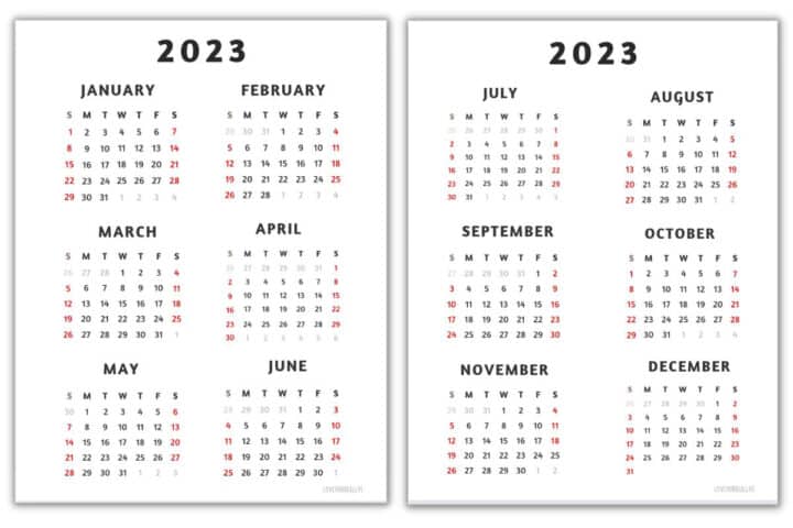 Six Months Calendar Printable - FREE Template ⋆ Love Our Real Life