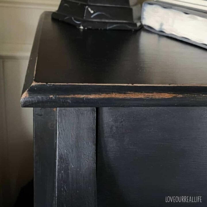 Distressed Black Painting Steps