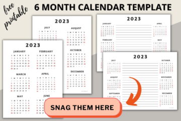Six Months Calendar Printable - FREE Template ⋆ Love Our Real Life