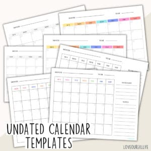 Free Printable 45 Day Calendar Template ⋆ Love Our Real Life
