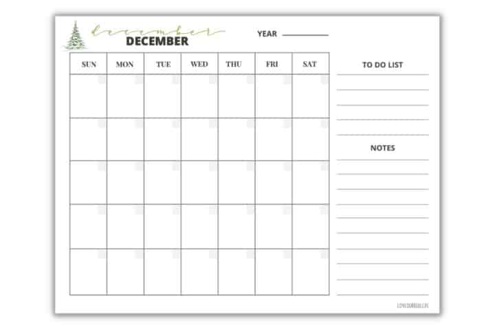 FREE Printable November & December Calendar Templates (2024) ⋆ Love Our ...
