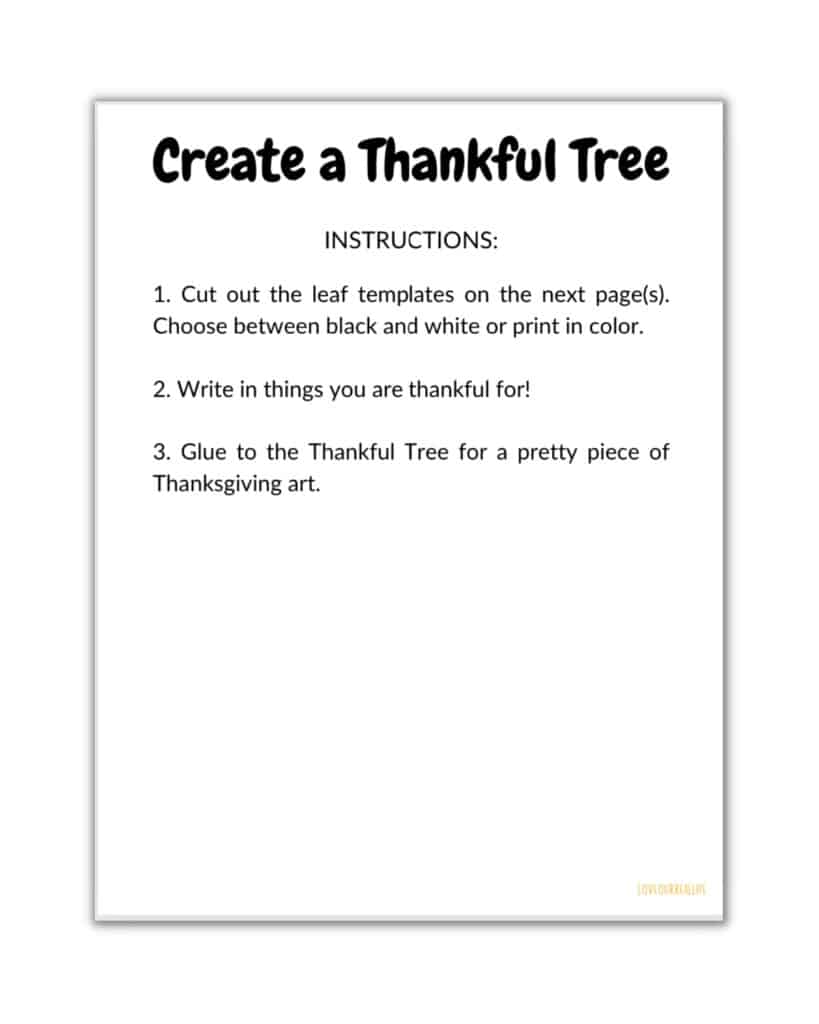 FREE I'm Thankful For Printable and Worksheets for Kids ⋆ Love Our Real ...
