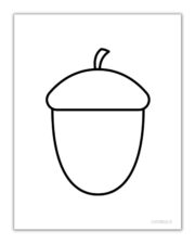 Free Acorn Template Printables - Acorn Shapes for Crafts ⋆ Love Our ...