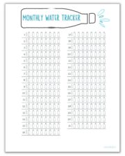 Free Monthly Water Tracker Printable (Meet Your Hydration Goals) ⋆ Love ...