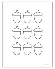 Free Acorn Template Printables - Acorn Shapes for Crafts ⋆ Love Our ...