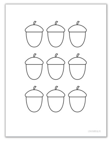 Free Acorn Template Printables - Acorn Shapes for Crafts ⋆ Love Our ...