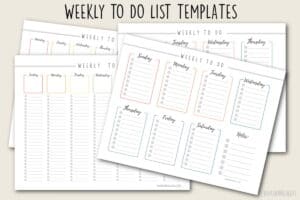 Weekly To Do List Templates-Printable and Easy To Use ⋆ Love Our Real Life
