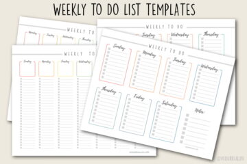 Weekly To Do List Templates-Printable and Easy To Use ⋆ Love Our Real Life