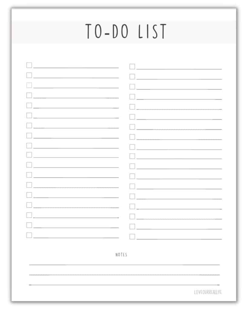 FREE Printable Checklist Templates - To Do Lists to Download ⋆ Love Our ...