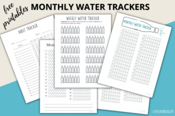 Free Monthly Water Tracker Printable (Meet Your Hydration Goals) ⋆ Love ...