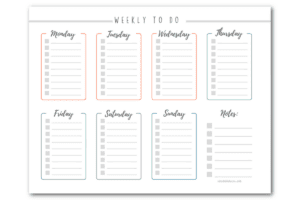 Weekly To Do List Templates-Printable and Easy To Use ⋆ Love Our Real Life