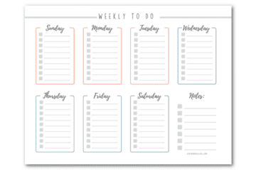 Weekly To Do List Templates-Printable and Easy To Use ⋆ Love Our Real Life