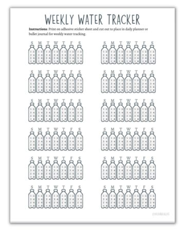 Free Monthly Water Tracker Printable (Meet Your Hydration Goals) ⋆ Love ...