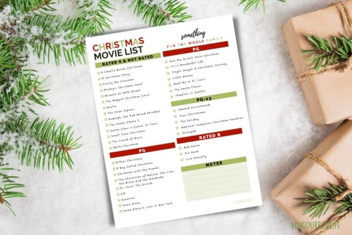 The Best Christmas Movies for Families - FREE Printable List ⋆ Love Our ...