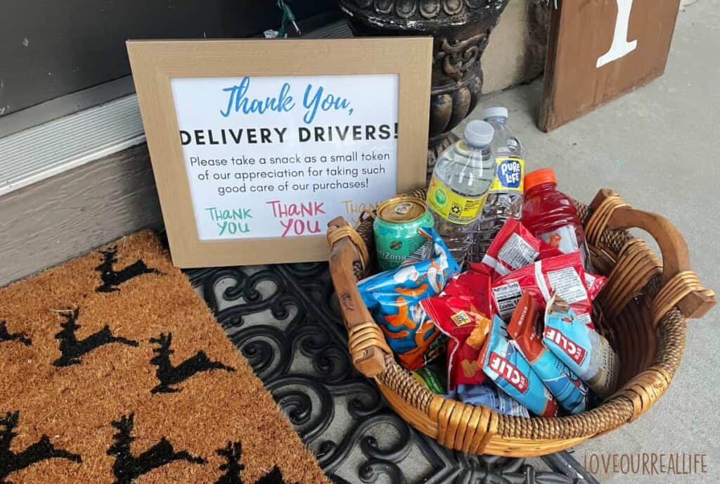 Thank you Delivery Drivers: FREE Printable Sign ⋆ Love Our Real Life