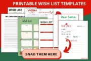FREE Christmas Wish List Printable- Template for Gift List ⋆ Love Our ...