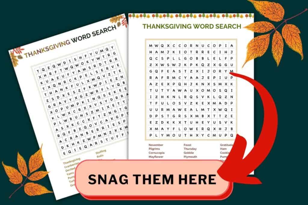 Thanksgiving Word Search Puzzle - FREE Printable PDF ⋆ Love Our Real Life