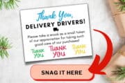 Thank you Delivery Drivers: FREE Printable Sign ⋆ Love Our Real Life