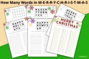 How Many Words Can You Make From Merry Christmas (Printable) ⋆ Love Our ...