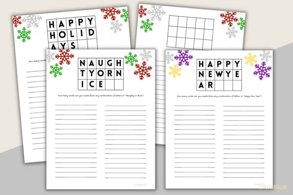 How Many Words Can You Make From Merry Christmas (Printable) ⋆ Love Our ...