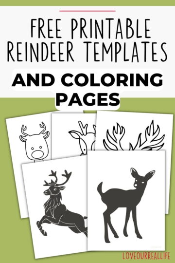 FREE Printable Reindeer Template - Paper Craft for Kids ⋆ Love Our Real ...
