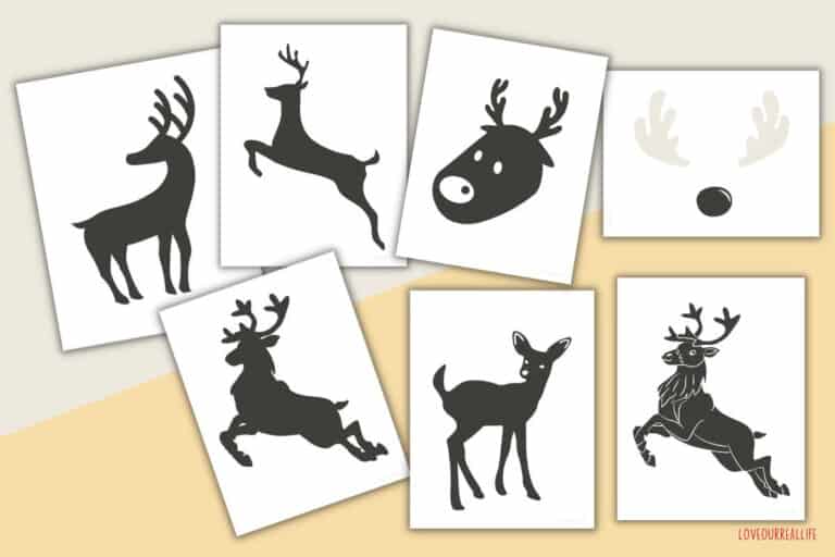 FREE Printable Reindeer Template - Paper Craft for Kids ⋆ Love Our Real ...