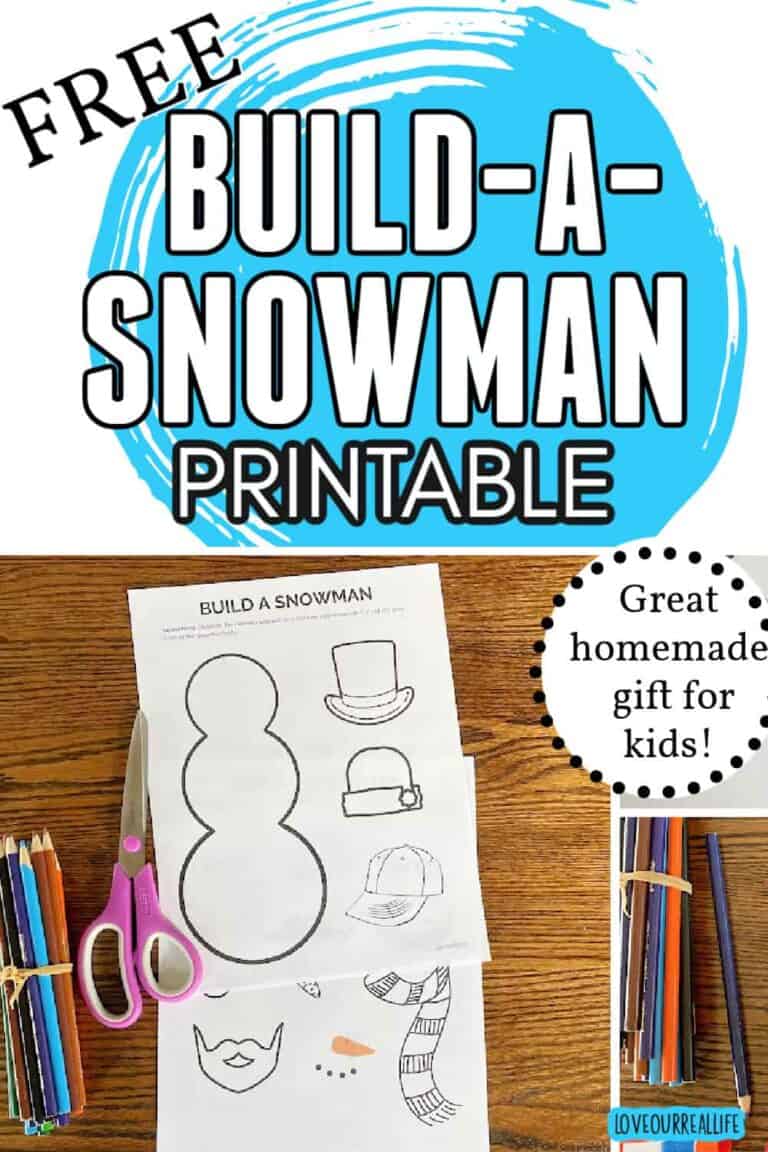 FREE Build a Snowman Printable Template- Easy Craft for Kids ⋆ Love Our ...