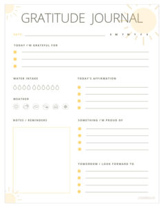 FREE Printable Daily Gratitude Journal Template with Prompts ⋆ Love Our ...