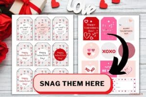 FREE Printable Valentine's Gift Tags for Teachers ⋆ Love Our Real Life