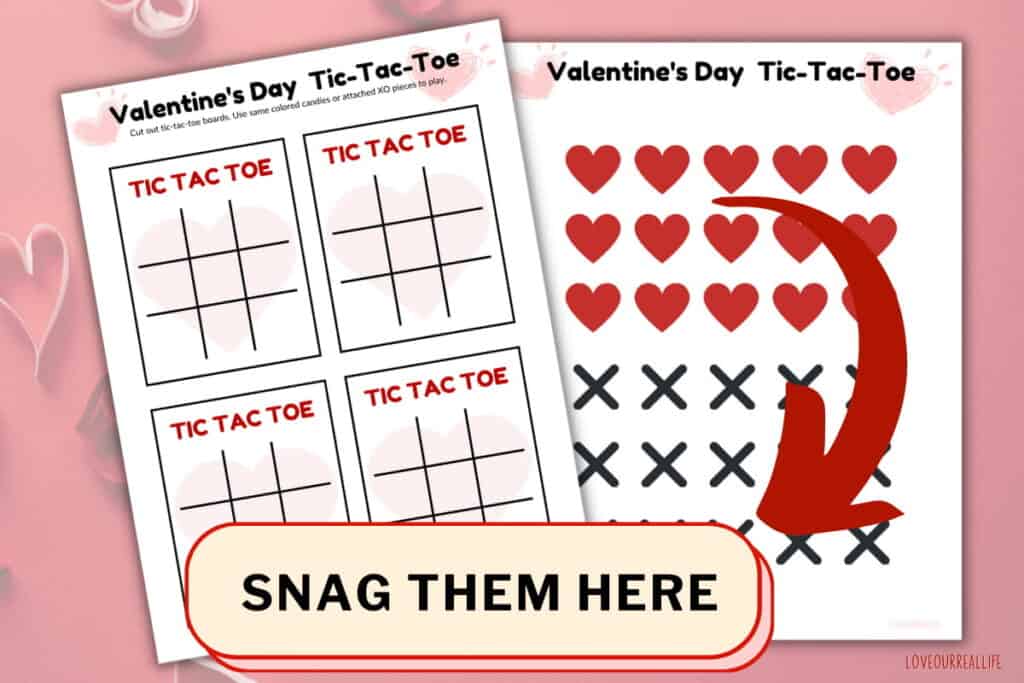 FREE Printable Valentine Tic Tac Toe Cards ⋆ Love Our Real Life