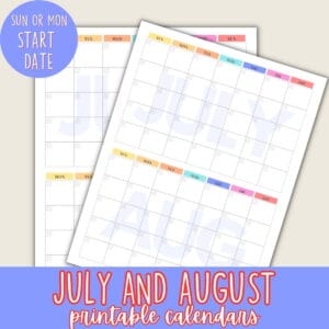 Two Week Calendar Template - Free Printable Weekly Planner ⋆ Love Our ...