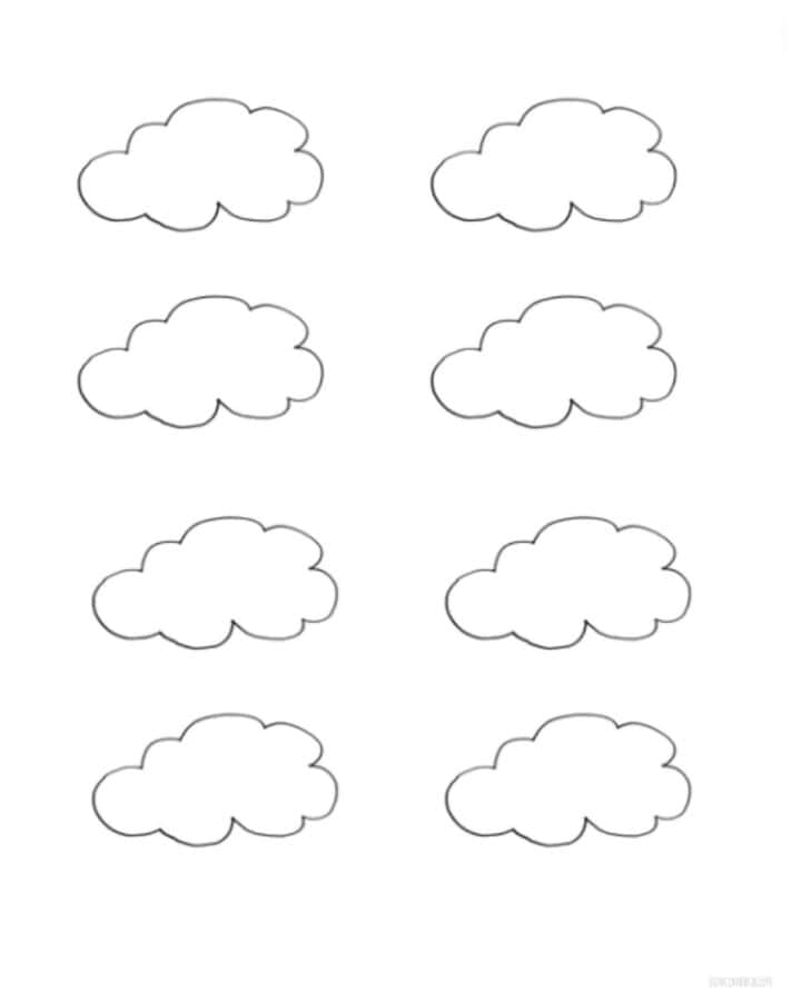 Free Printable Cloud Stencil Template ⋆ Love Our Real Life