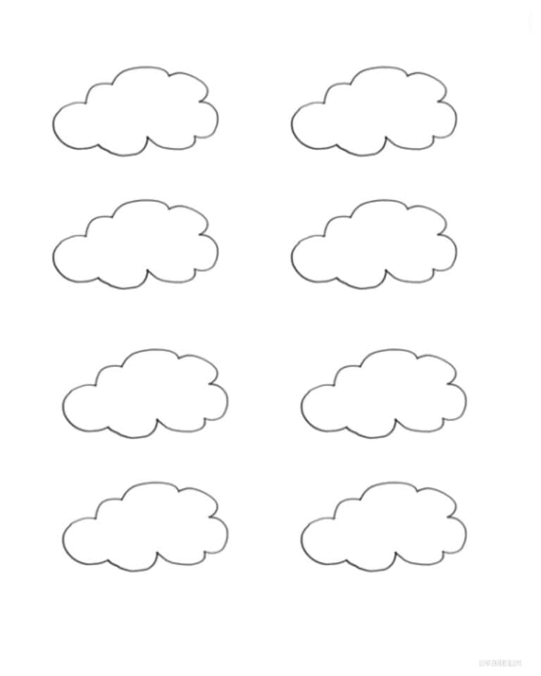 Free Printable Cloud Stencil Template ⋆ Love Our Real Life