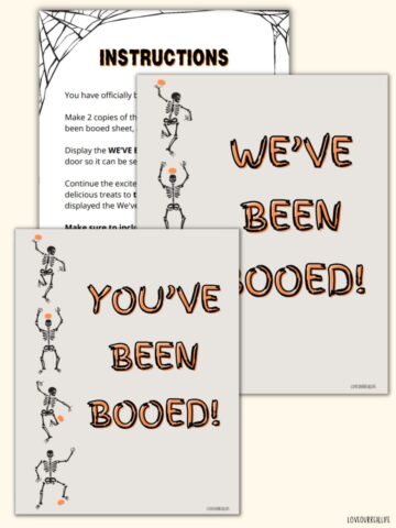 FREE Printable You've Been Booed Signs for Halloween ⋆ Love Our Real Life