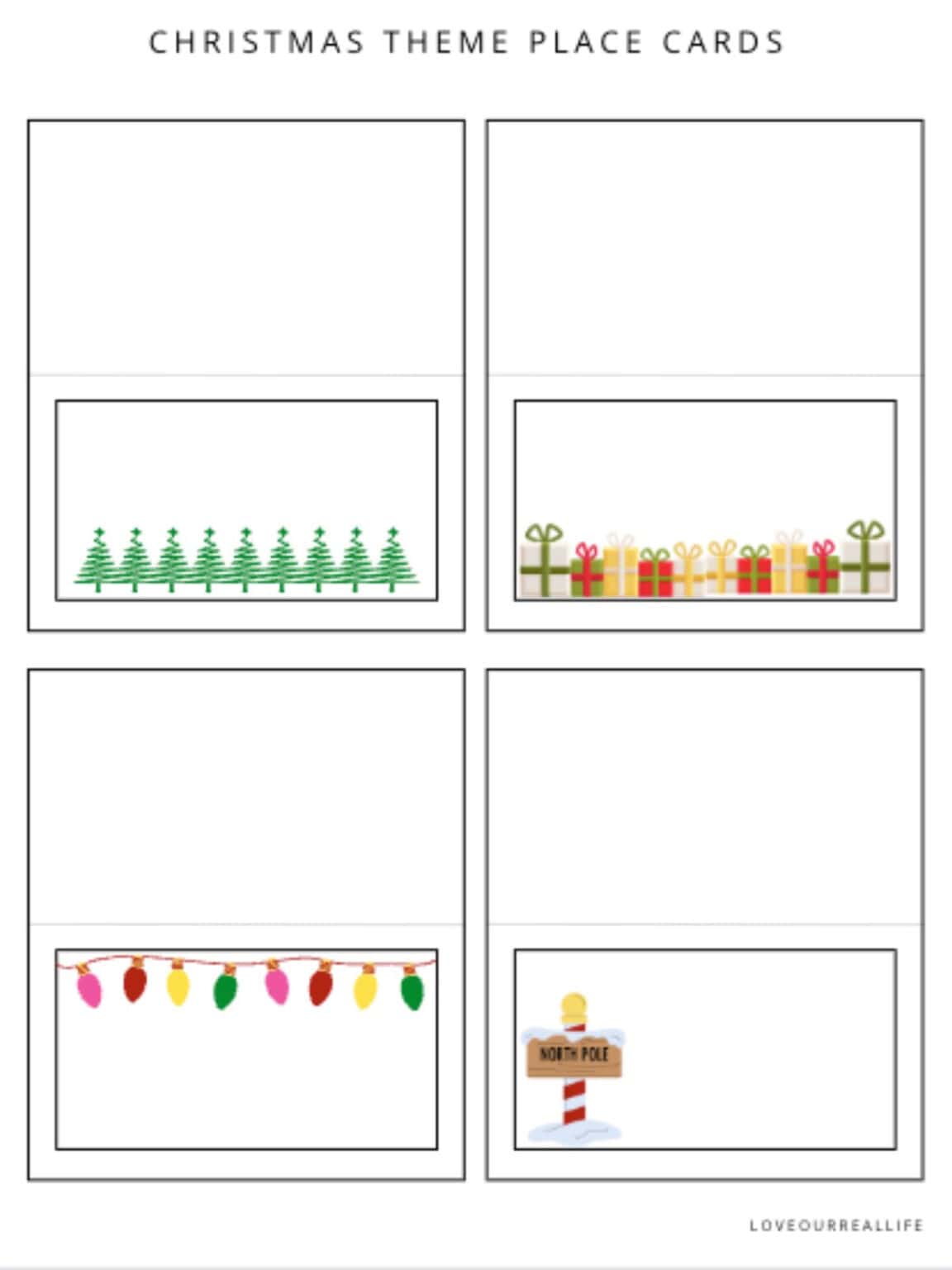 Free Place Card Printable Templates - For Any Occasion ⋆ Love Our Real Life