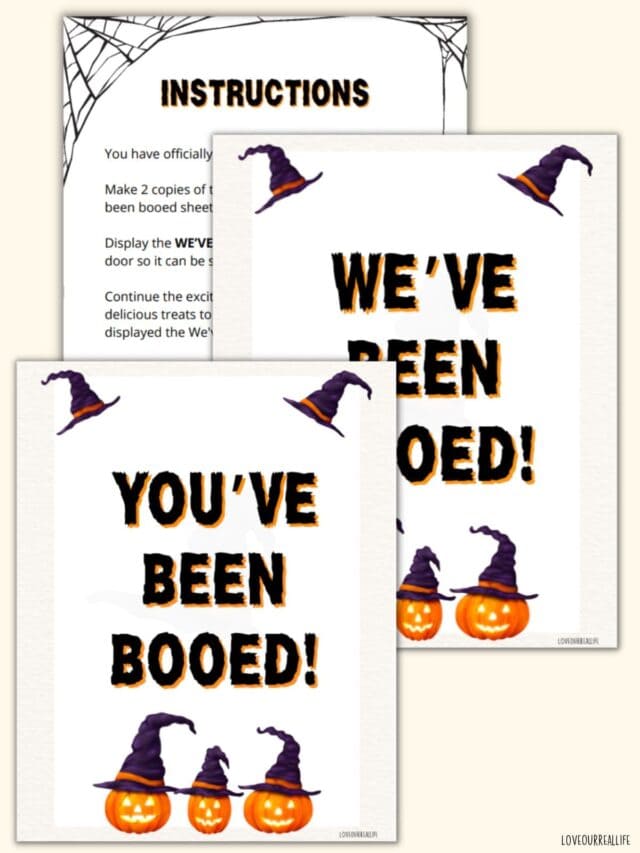 FREE Printable You've Been Booed Signs for Halloween ⋆ Love Our Real Life