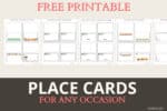 Free Place Card Printable Templates - For Any Occasion ⋆ Love Our Real Life