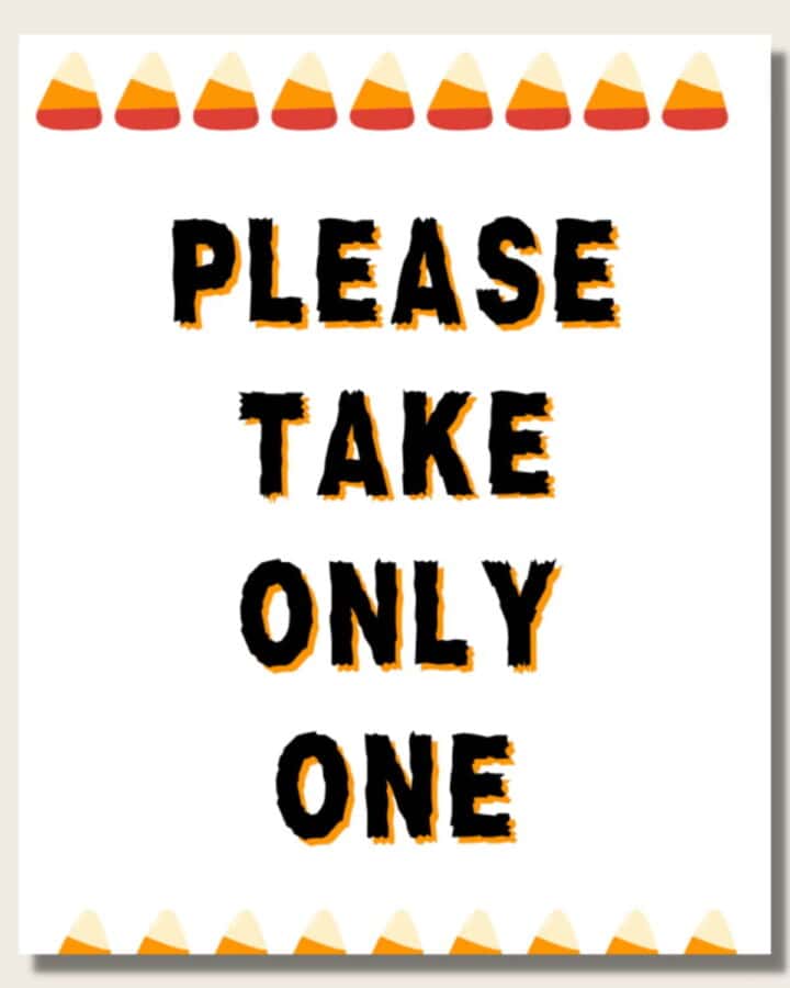 FREE Printable Trick or Treat Signs for Halloween ⋆ Love Our Real Life